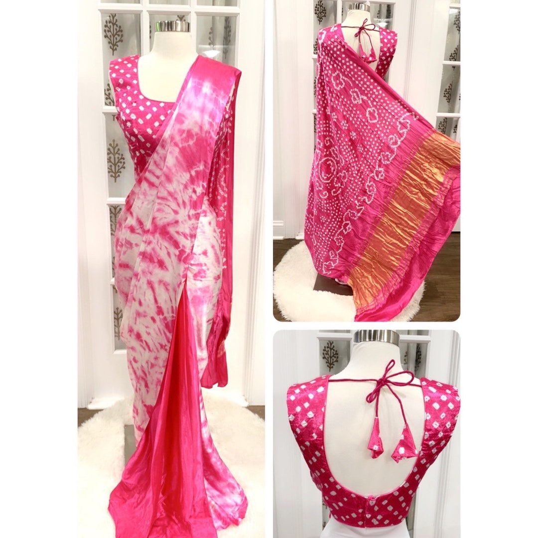 Gorgeous Purple Badhini Saree Hand Dyed Tie&dye Modal Silk Saree Barik ...