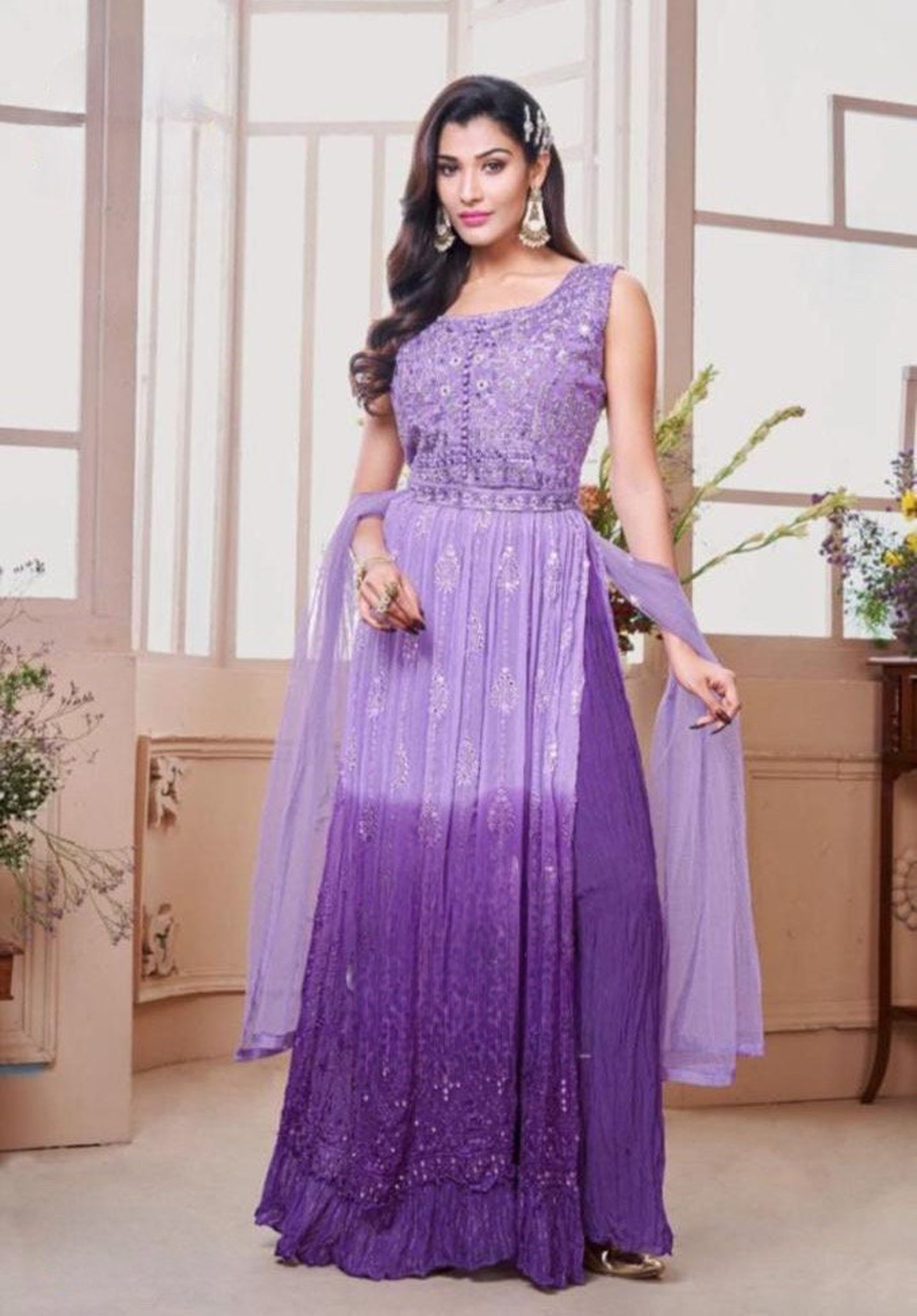 Gorgeous Nyra Cut Suit Set 3 Pc in Attractive Lavender Color - Etsy