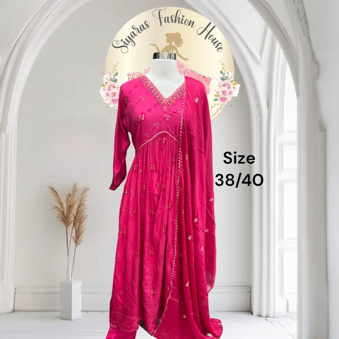 Lovely Alia Cut Kurti 3 Peice Set Salwar With Side Slit. Available in ...