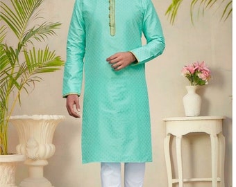 Mens Turquoise Kurta - Etsy