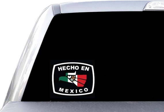 Hecho En Mexico Mexican Flag Colors Sticker Vinyl Decal | Etsy