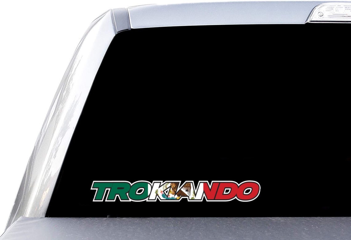 Trokiando Mexican Flag Colors Sticker Vinyl Decal | Etsy