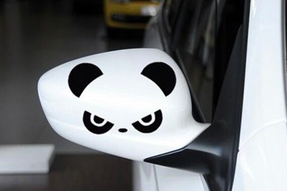 Panda Side Mirrors X2 Sticker Vinyl Decal - Etsy
