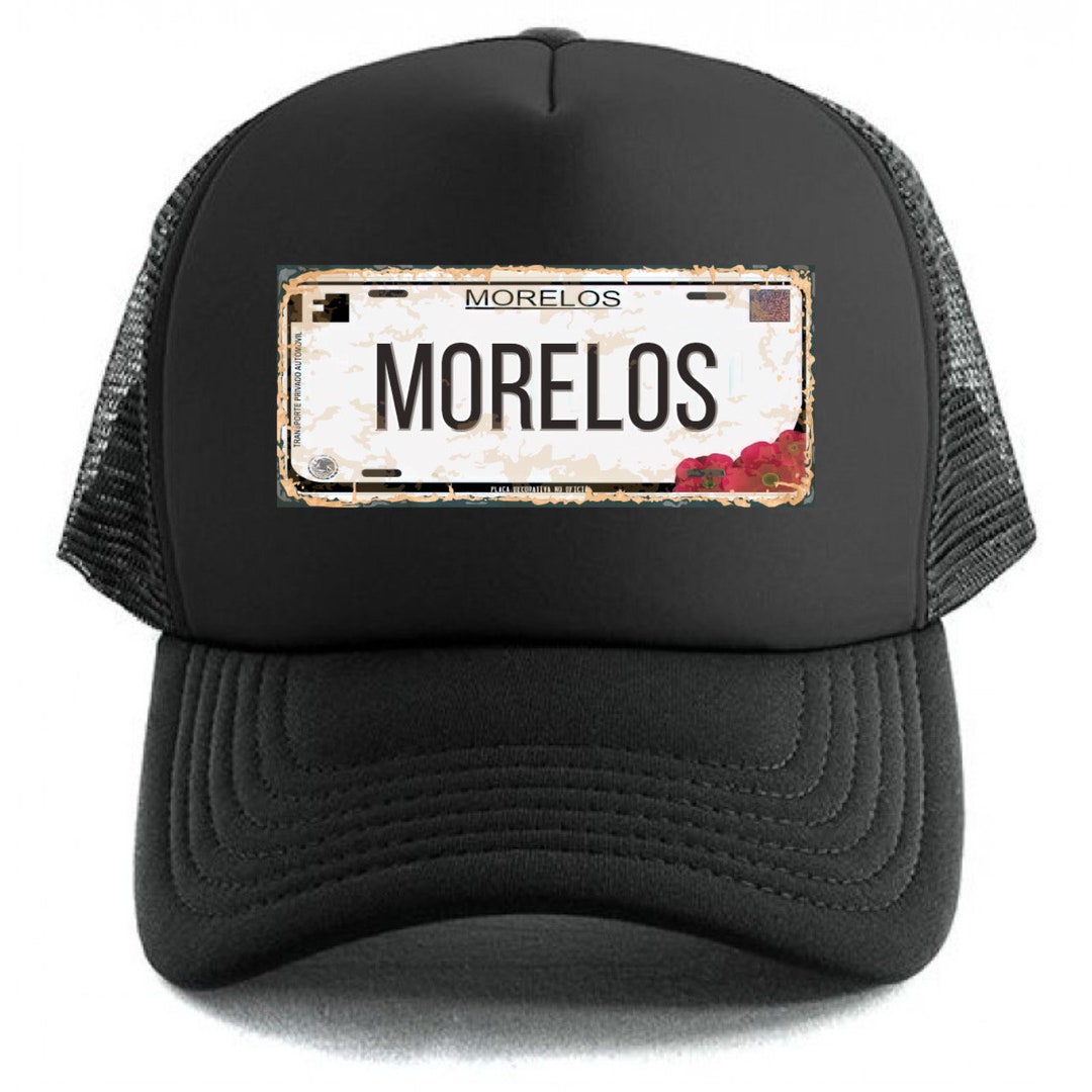 Morelos State Mexico License Plate Custom Yupoong Snapback Trucker Hat ...