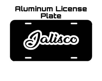 Jalisco License Plate Modern Black, Mexican State Car Plate, Placas ...
