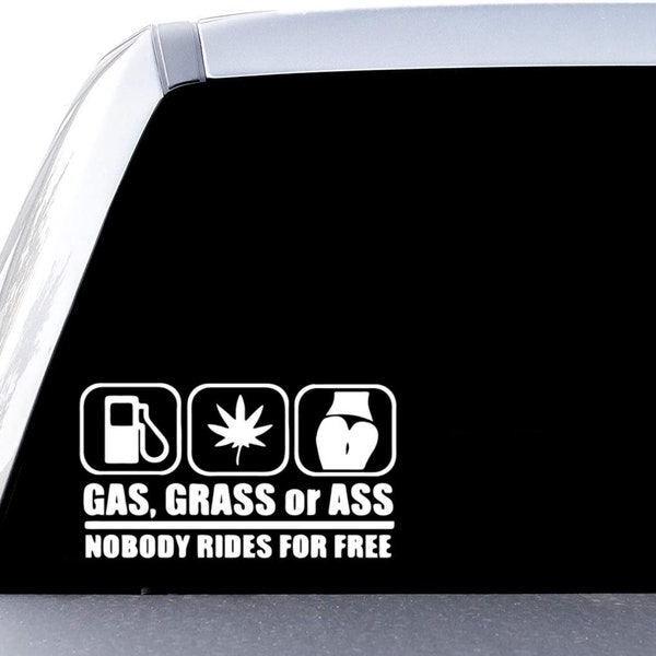Gas Grass or Ass Bumper Sticker - Etsy