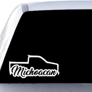 Michoacán Truck Outline Sticker Vinyl Decal Outdoor Window Decal ...