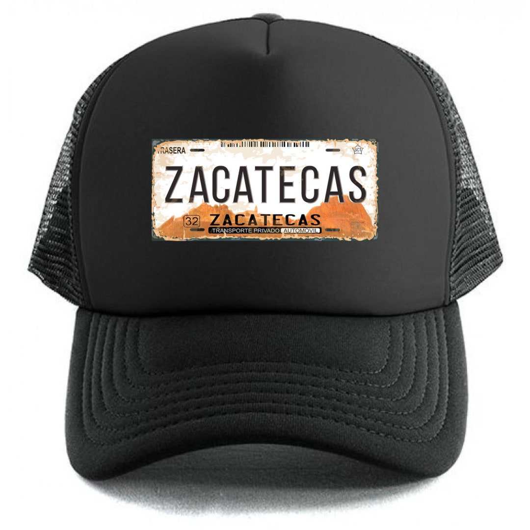 Zacatecas State Mexico License Plate Custom Yupoong Snapback Trucker ...
