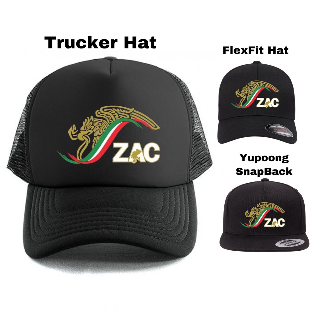 Zacatecas ZAC Escudo Mexicano Custom Flexfit Yupoong Snapback Trucker ...