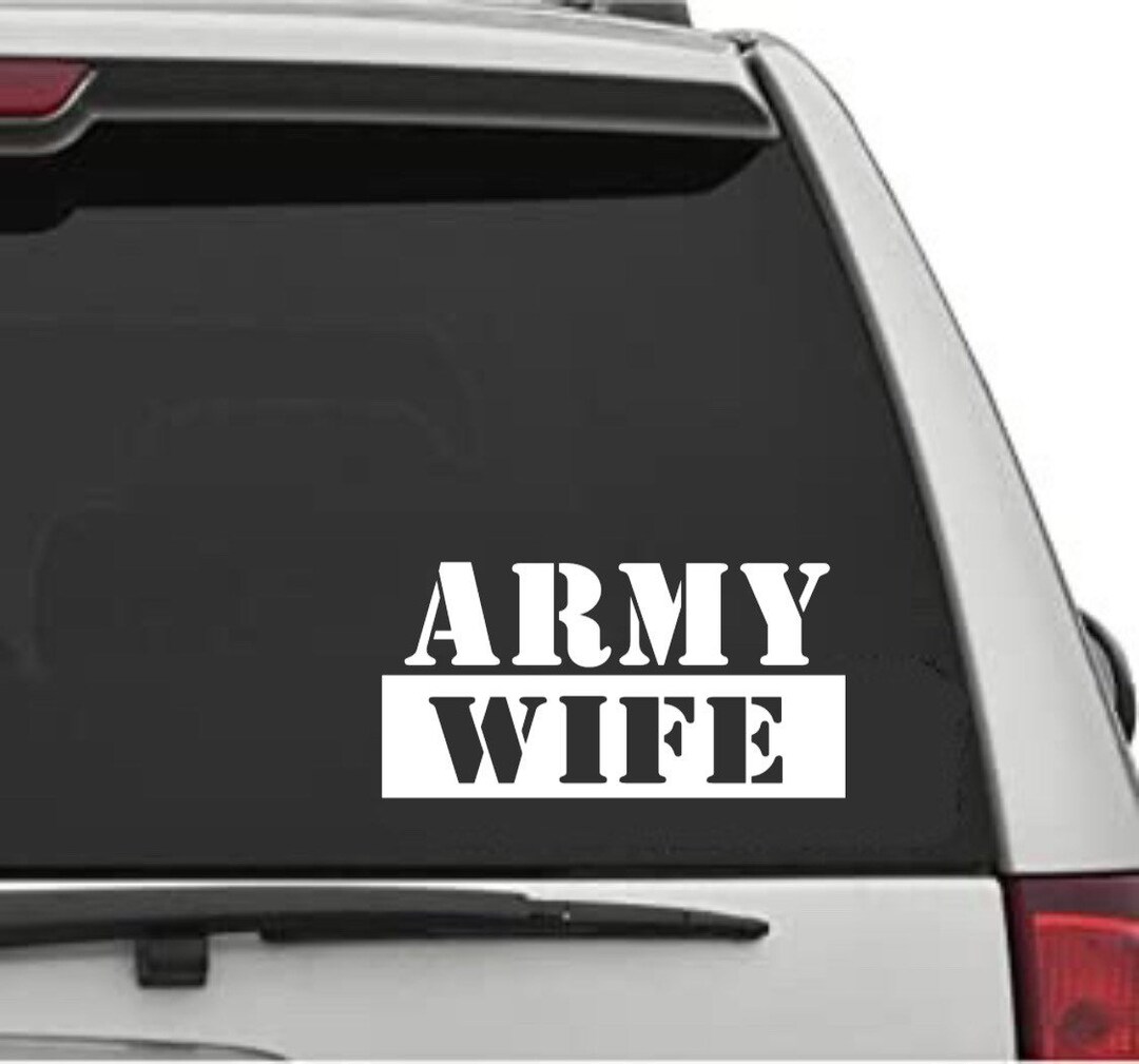 Army Wife Sticker Vinyl Decal - Etsy