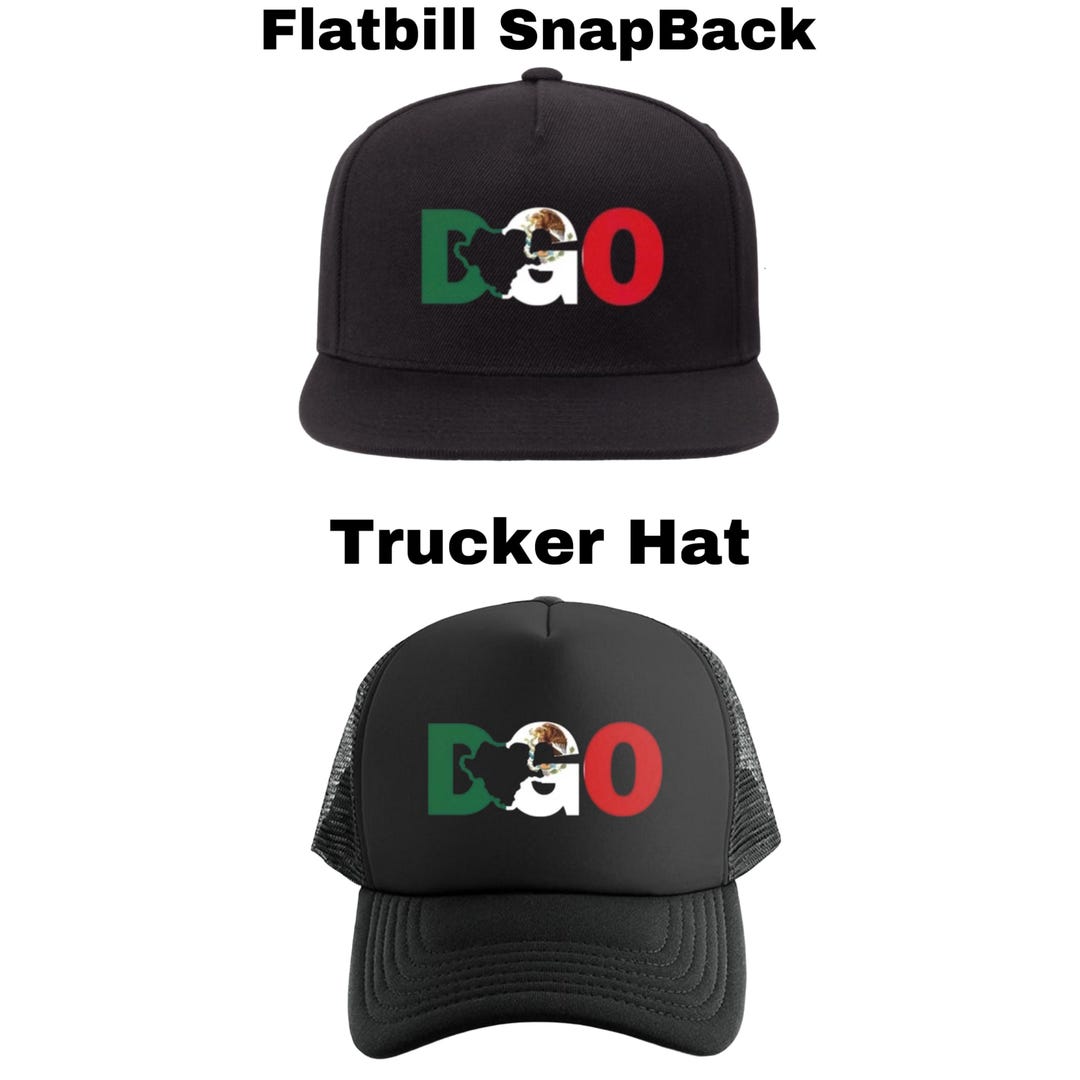 Durango ‘DGO’ Mexico Flag Print Custom - Flatbill Snapback - Trucker ...