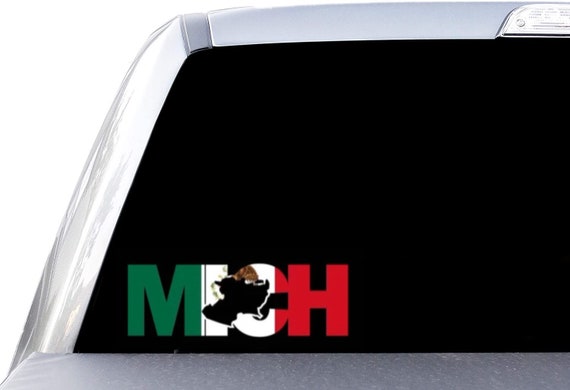 Michoacán MICH Mexican Flag Colors Sticker Vinyl Decal | Etsy