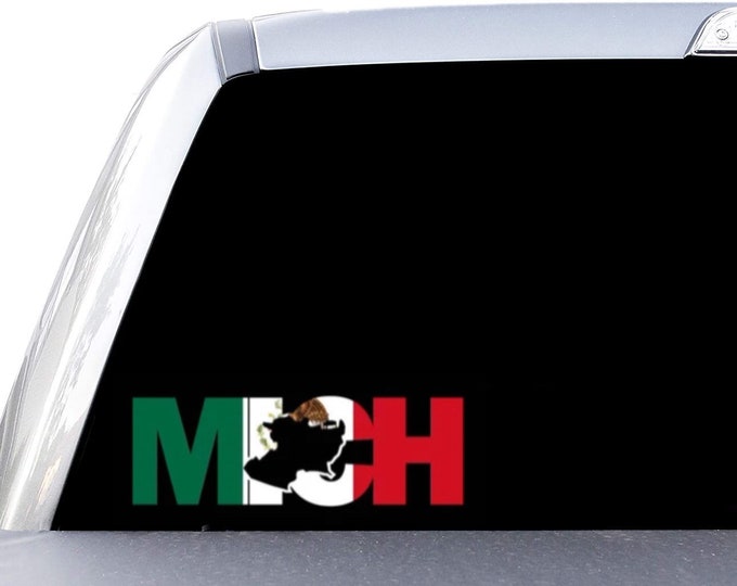 Michoacán MICH Mexican Flag Colors Sticker Vinyl Decal - Etsy
