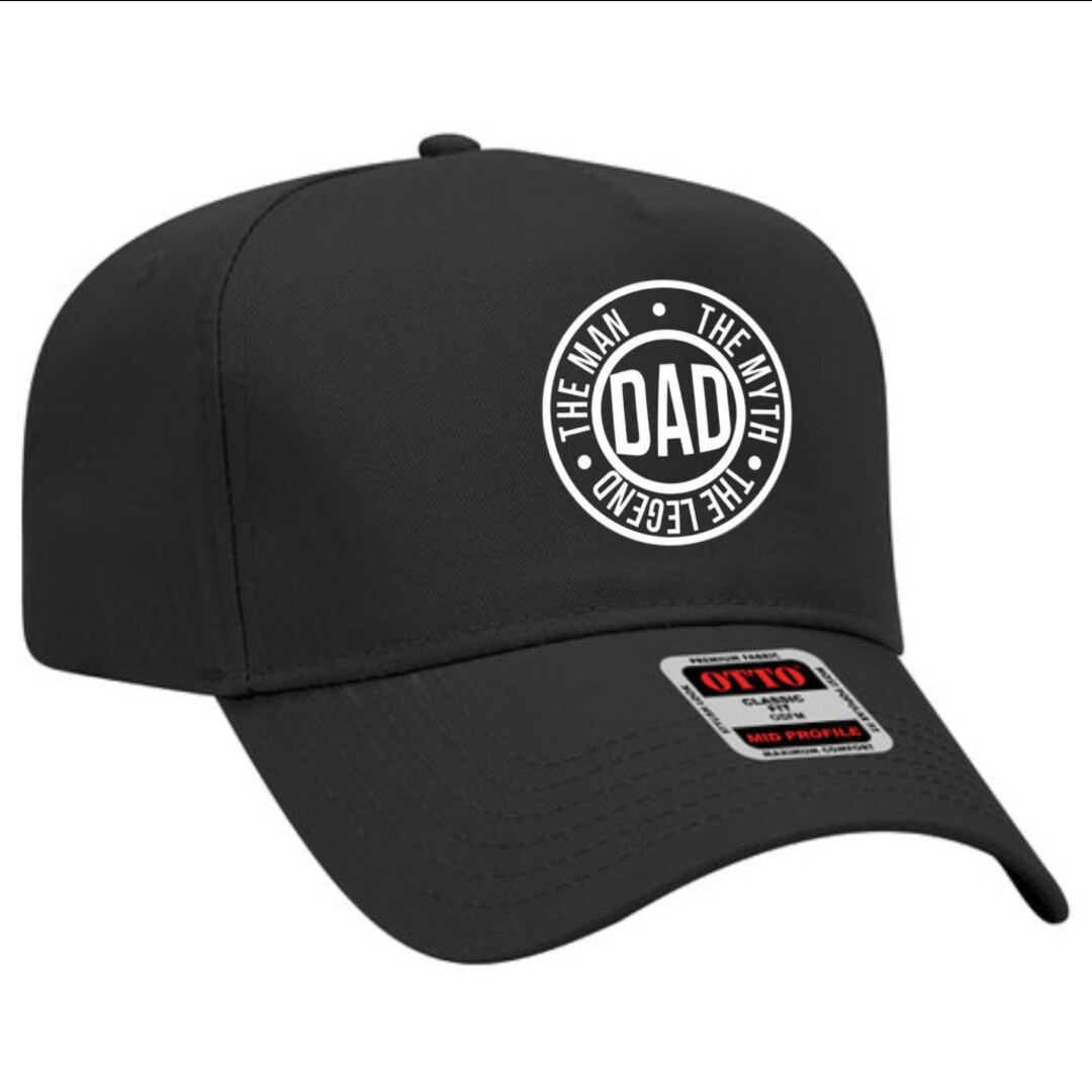 Dad the Man the Myth the Legend Baseball Cap Hat Snapback Custom Unisex ...
