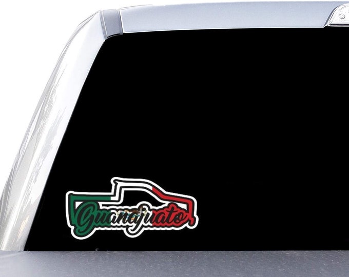 Guanajuato Truck Outline Mexican Flag Colors Sticker Vinyl - Etsy