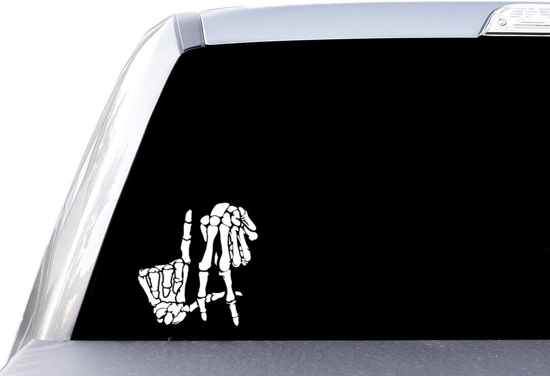 LA Skeleton Hand Sticker Vinyl Decal - Etsy
