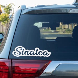 Sinaloa Sticker, Sinaloa Mexico State Die-cut Decal, Car Window Decor ...