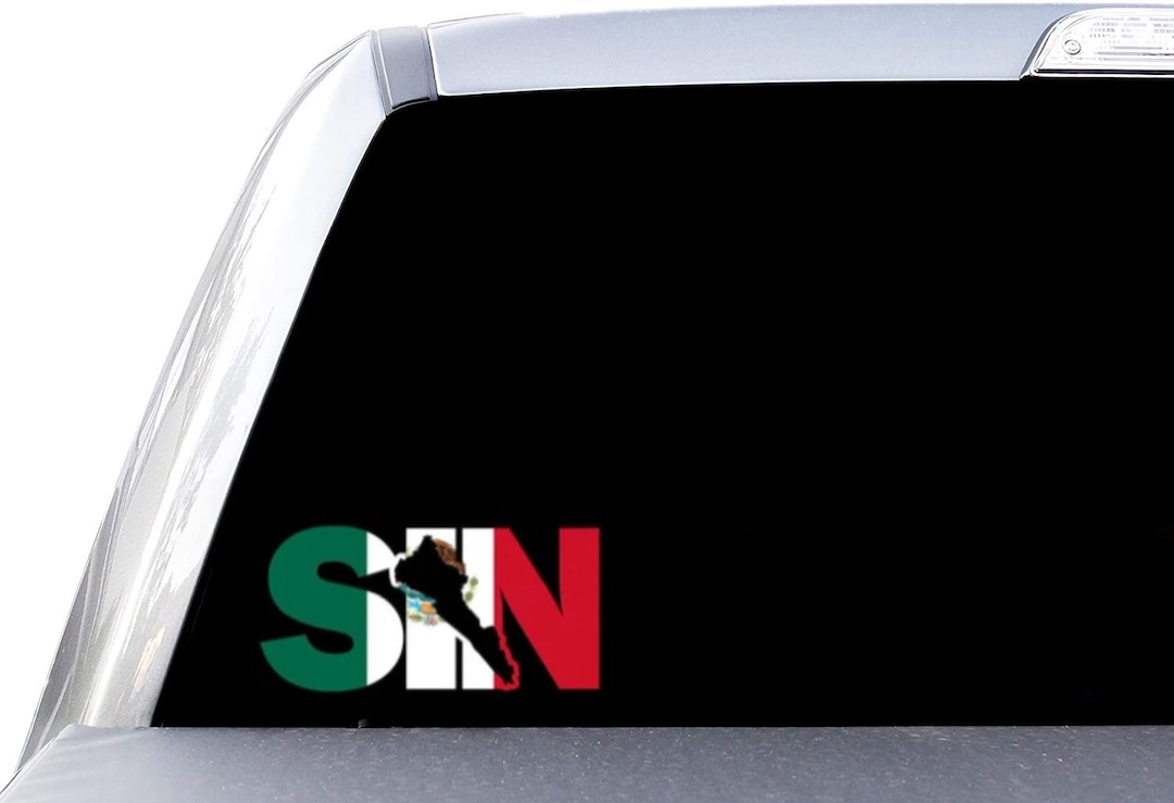 Sinaloa SIN Mexican Flag Colors Sticker Vinyl Decal - Etsy