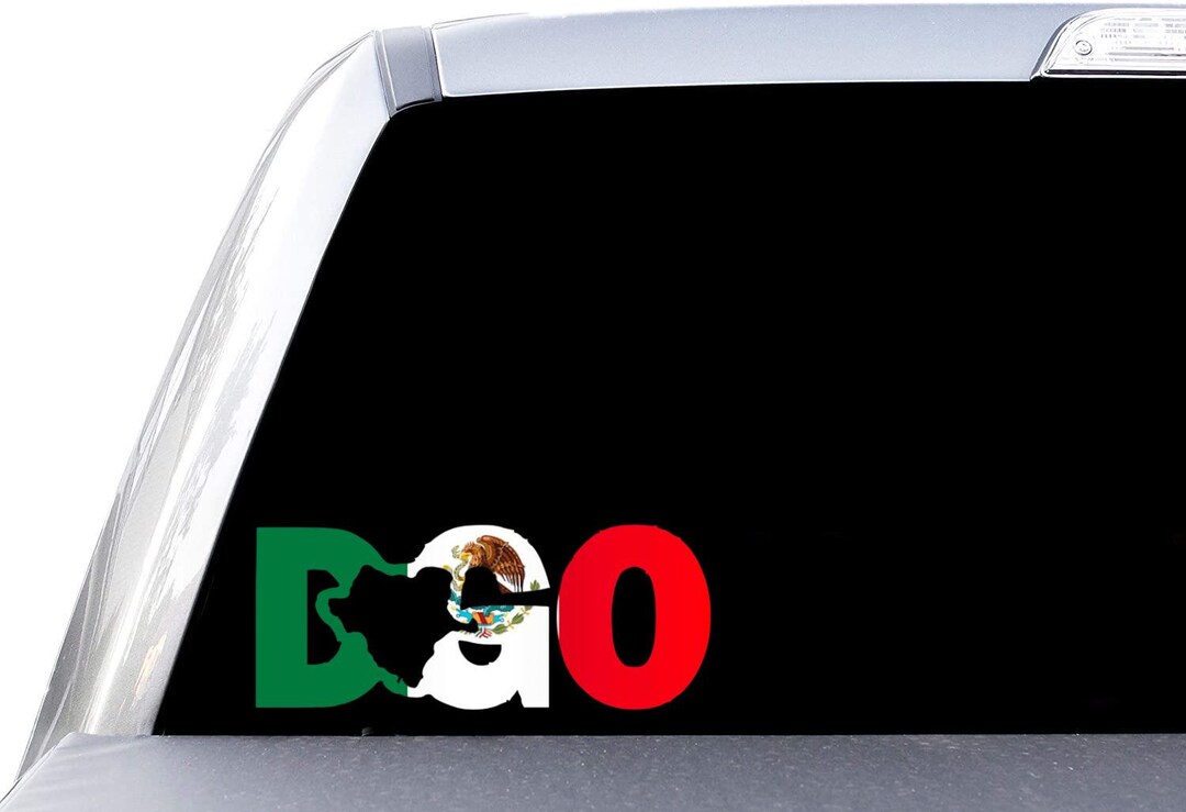 Durango ‘DGO’ Mexico Flag, Mexico State Outdoor Window Decal Sticker ...