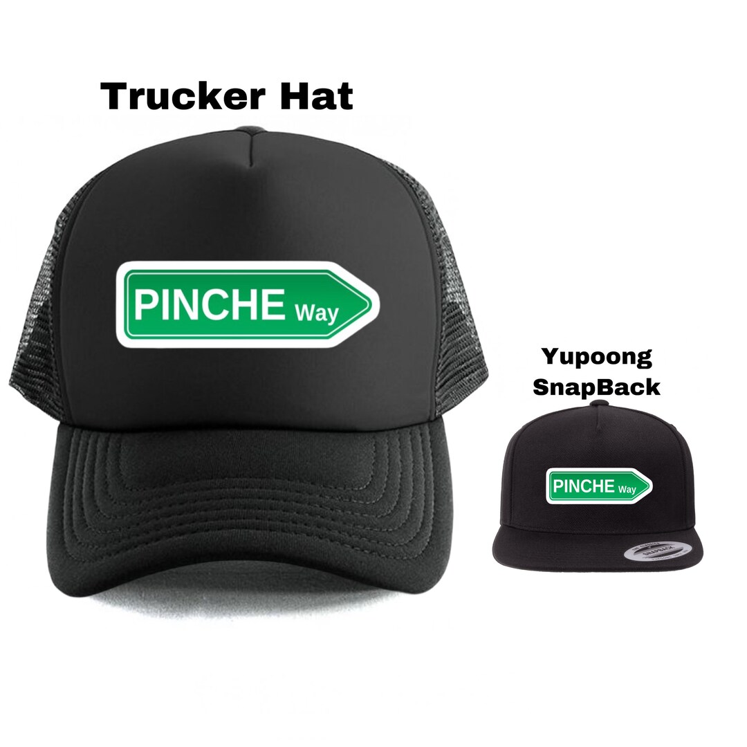 Pinche Way Street Sign Logo Trucker Mesh Style Flatbill Snapback - Etsy