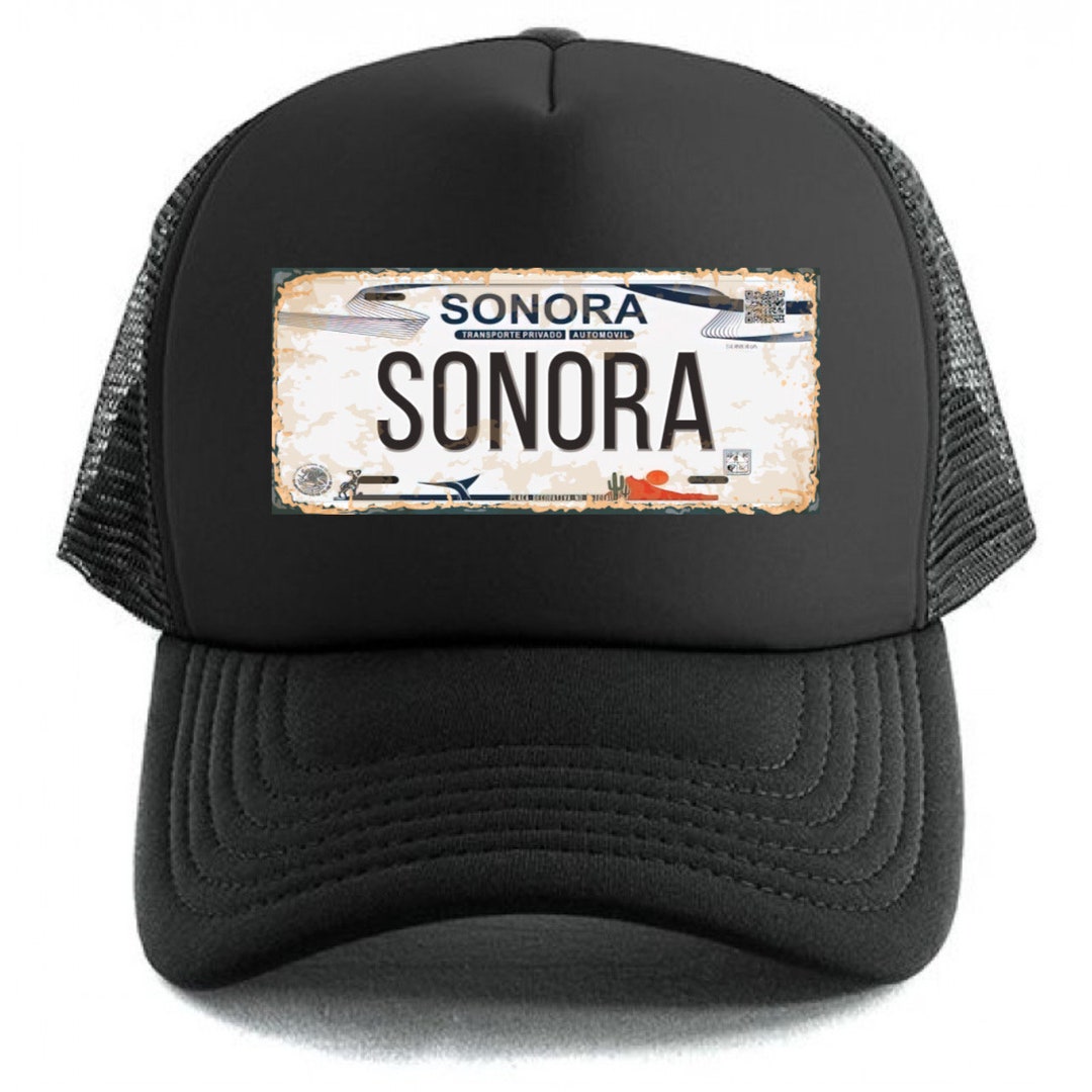 Sonora State Mexico License Plate Custom Yupoong Snapback Trucker Hat ...