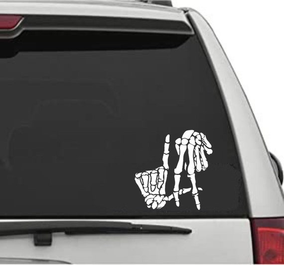LA Skeleton Hand Sticker Vinyl Decal | Etsy