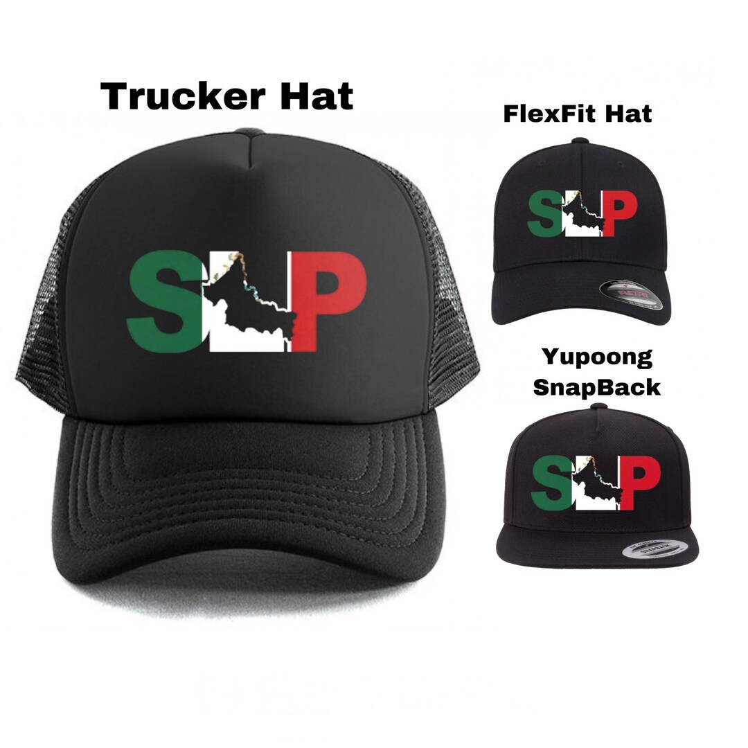 San Luis Potosí SLP Mexico Flag Colors Custom Flexfit Yupoong Snapback ...