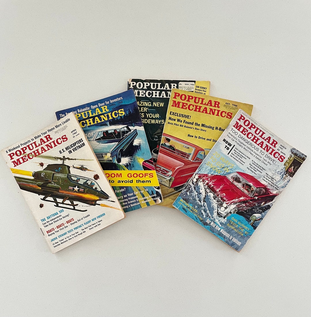 Five Vintage Popular Mechanics Magazines Vintage Magazines - Etsy
