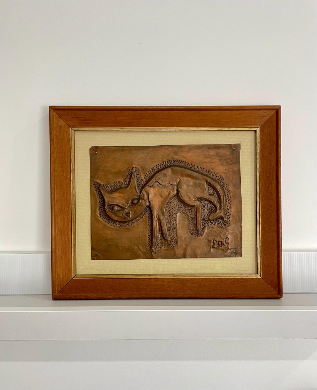 Vintage Copper Cat Wall Art (see Description) - Vintage Decor - Etsy