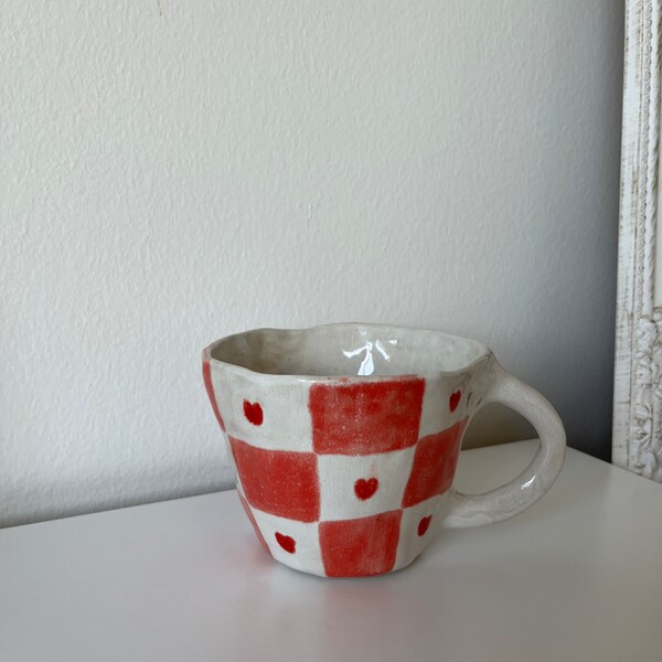 Red Heart Mug - Etsy