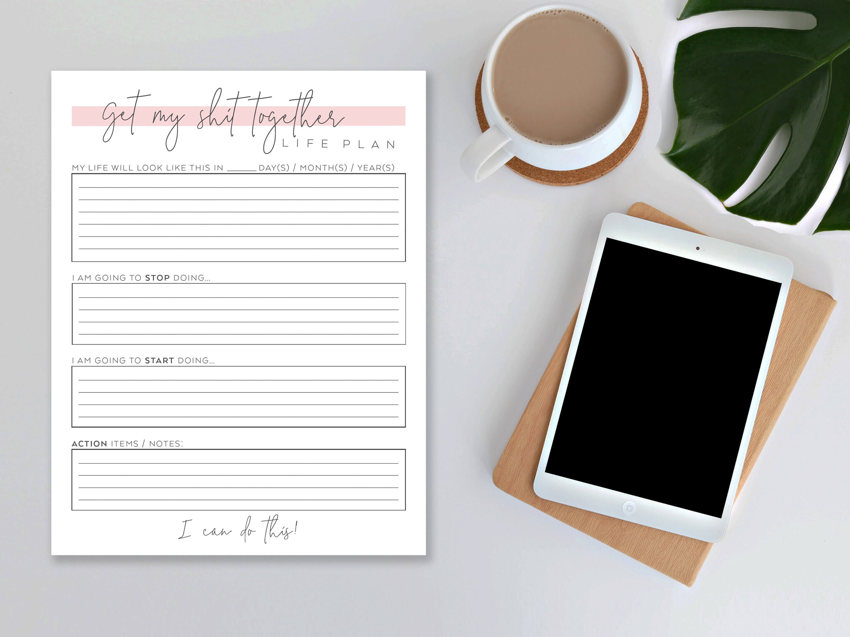Get My Shit Together Funny Printable Life Planner | Printable Planner ...