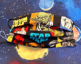 Mandalorian Face Mask, Mask With Filter Pocket, 2 or 3 Layers Face Mask ...