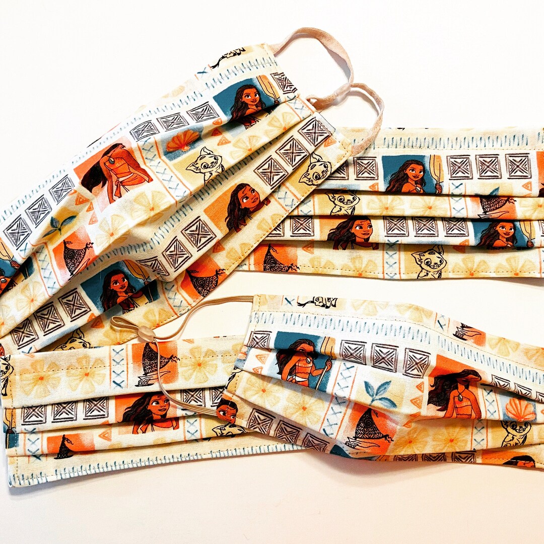 Disney Moana Face Masks - Etsy