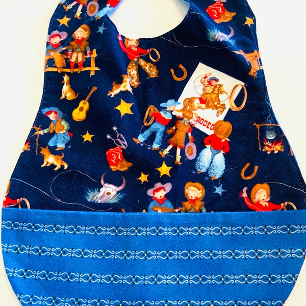 Cowboy Bib - Etsy
