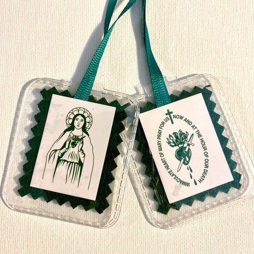 Green Scapular of the Immaculate Heart of Mary - Etsy Canada