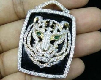 Iced Out Pendant Tiger - Etsy