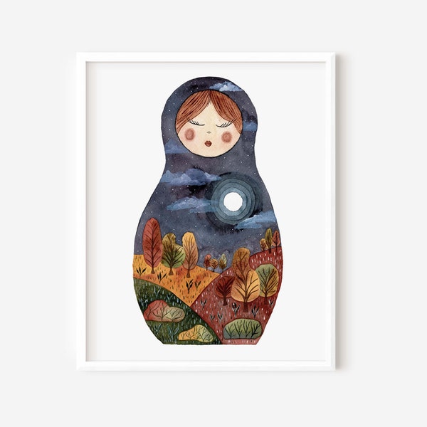 Matryoshka Print - Etsy
