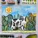 Cow in the Desert, Cow Painting, Desert Art Work, Cow Nursery, Cacti ...