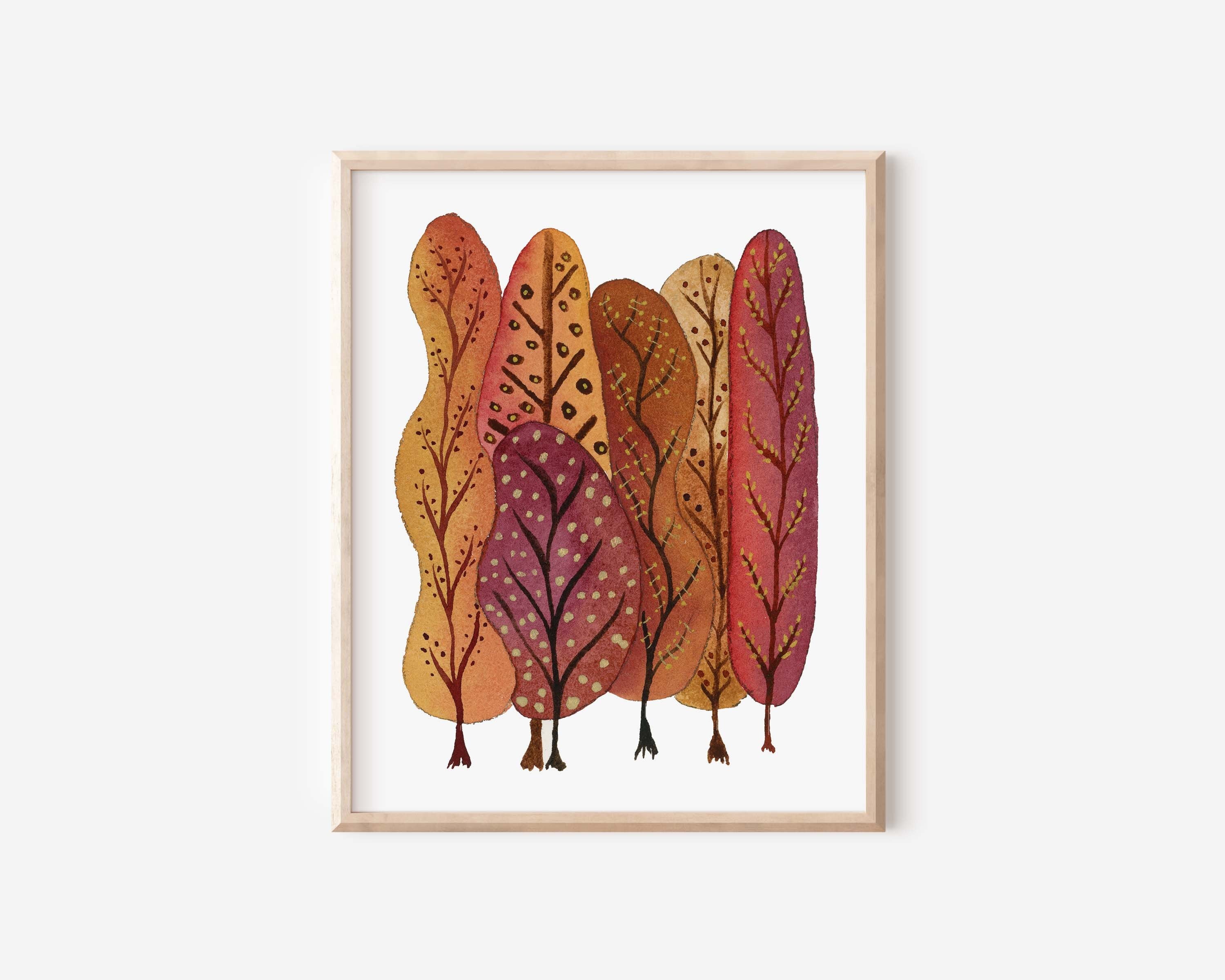 Autumn Forest, Fall Trees Painting, Autumn Colors Painting - Etsy