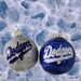 Los Angeles Dodgers LA Christmas Shatterproof Ornament Set 6, Glitter ...