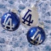 Los Angeles Dodgers LA Christmas Shatterproof Ornament Set 6, Glitter ...