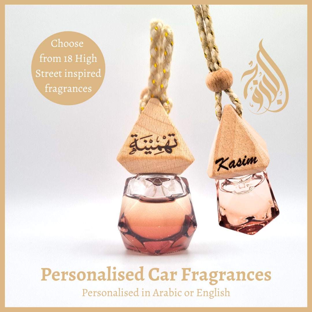 Personalised Luxury Car Diffuser Brown Choice of High Street Inspired ...