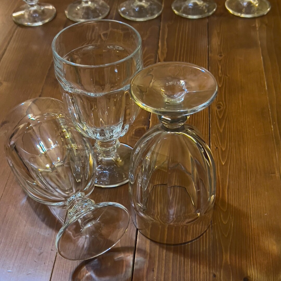 Set of 6 Large Iced Tea Goblets- Libbey Gibraltar Duratuff USA Clear 7 ...