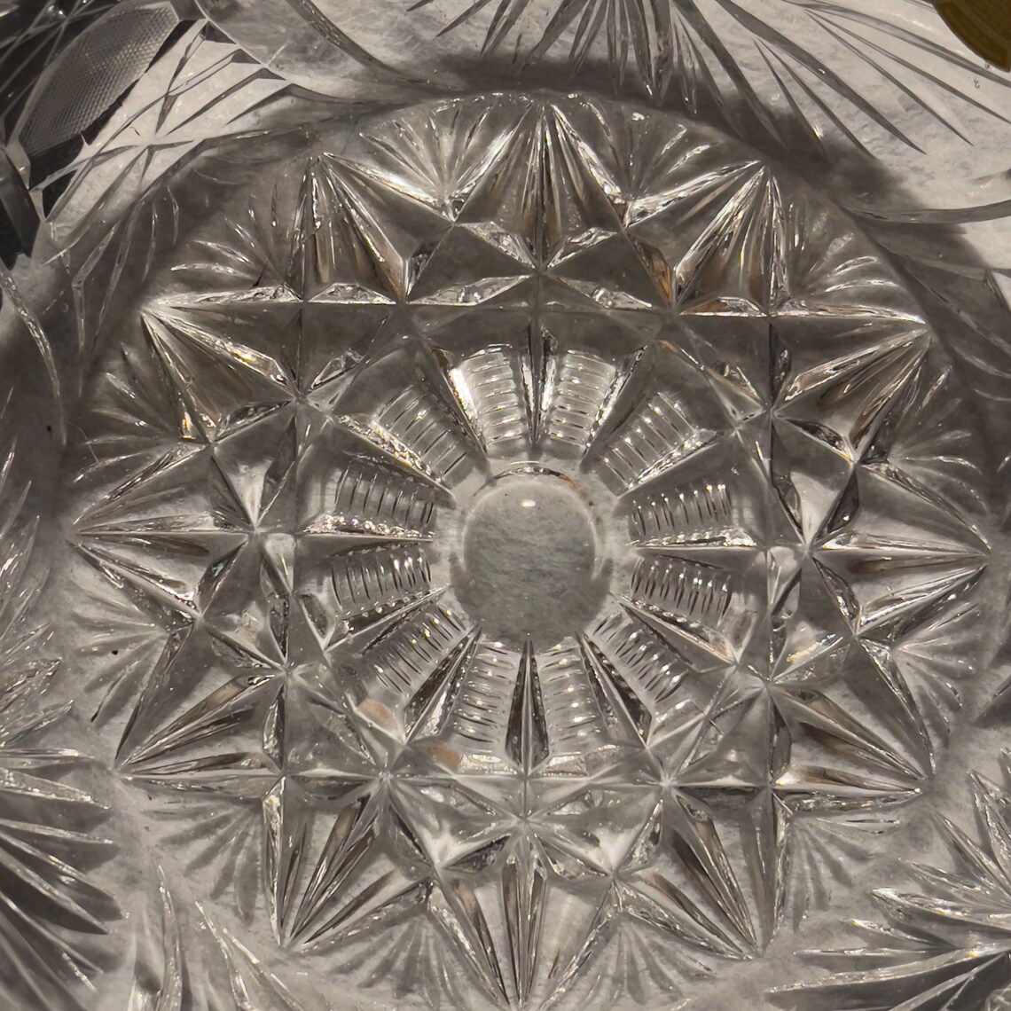 Imperlux Crystal Bowl Hobstar Pinwheel Star of David world's Finest ...