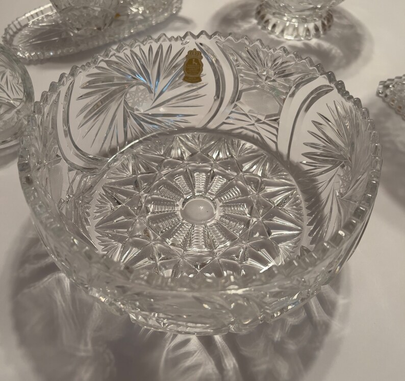 Imperlux Crystal Bowl Hobstar Pinwheel Star of David world's Finest ...