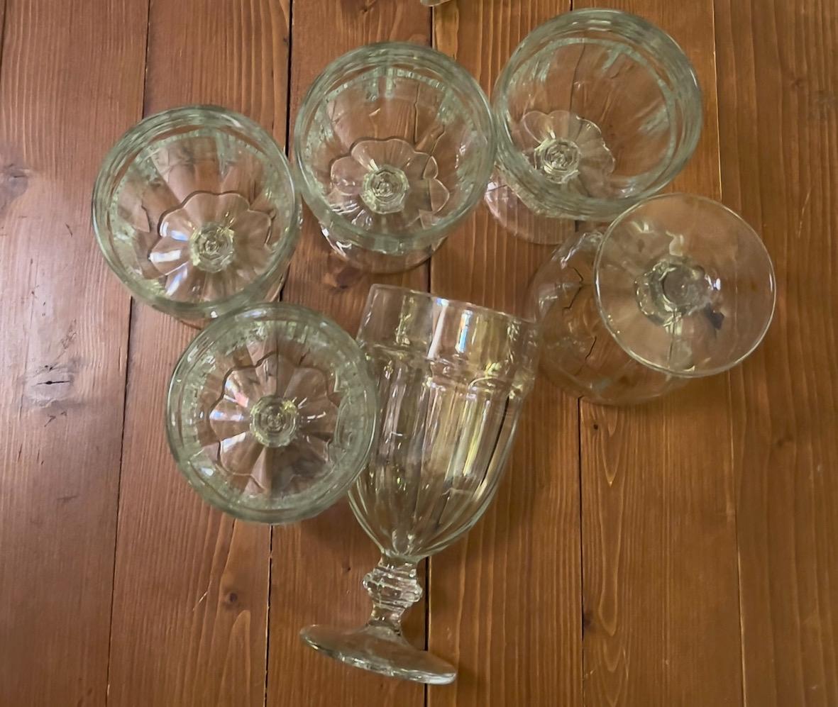 Set of 6 Large Iced Tea Goblets- Libbey Gibraltar Duratuff USA Clear 7 ...