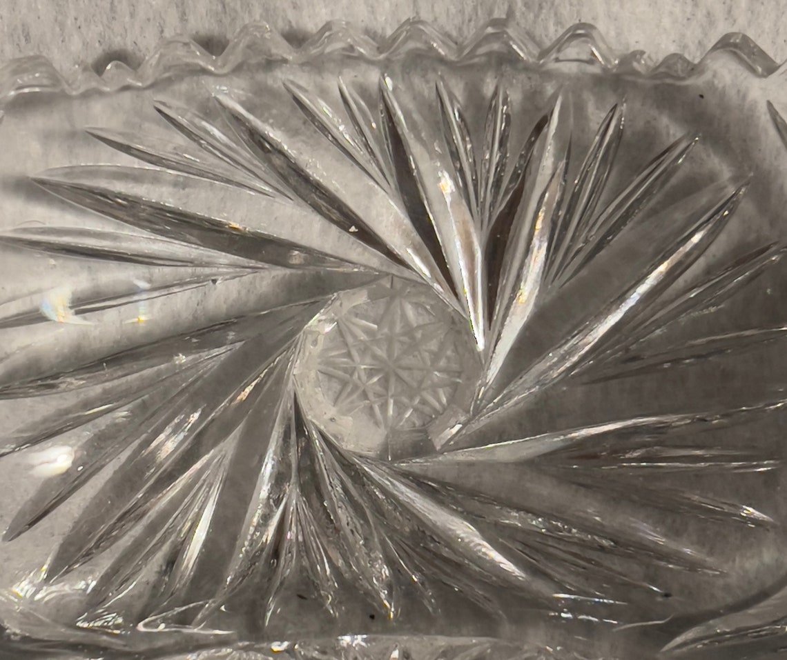 Imperlux Crystal Bowl Hobstar Pinwheel Star of David world's Finest ...