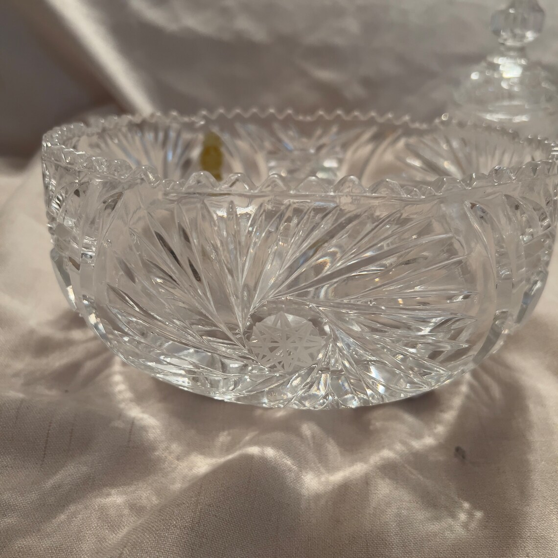 Imperlux Crystal Bowl Hobstar Pinwheel Star of David world's Finest ...
