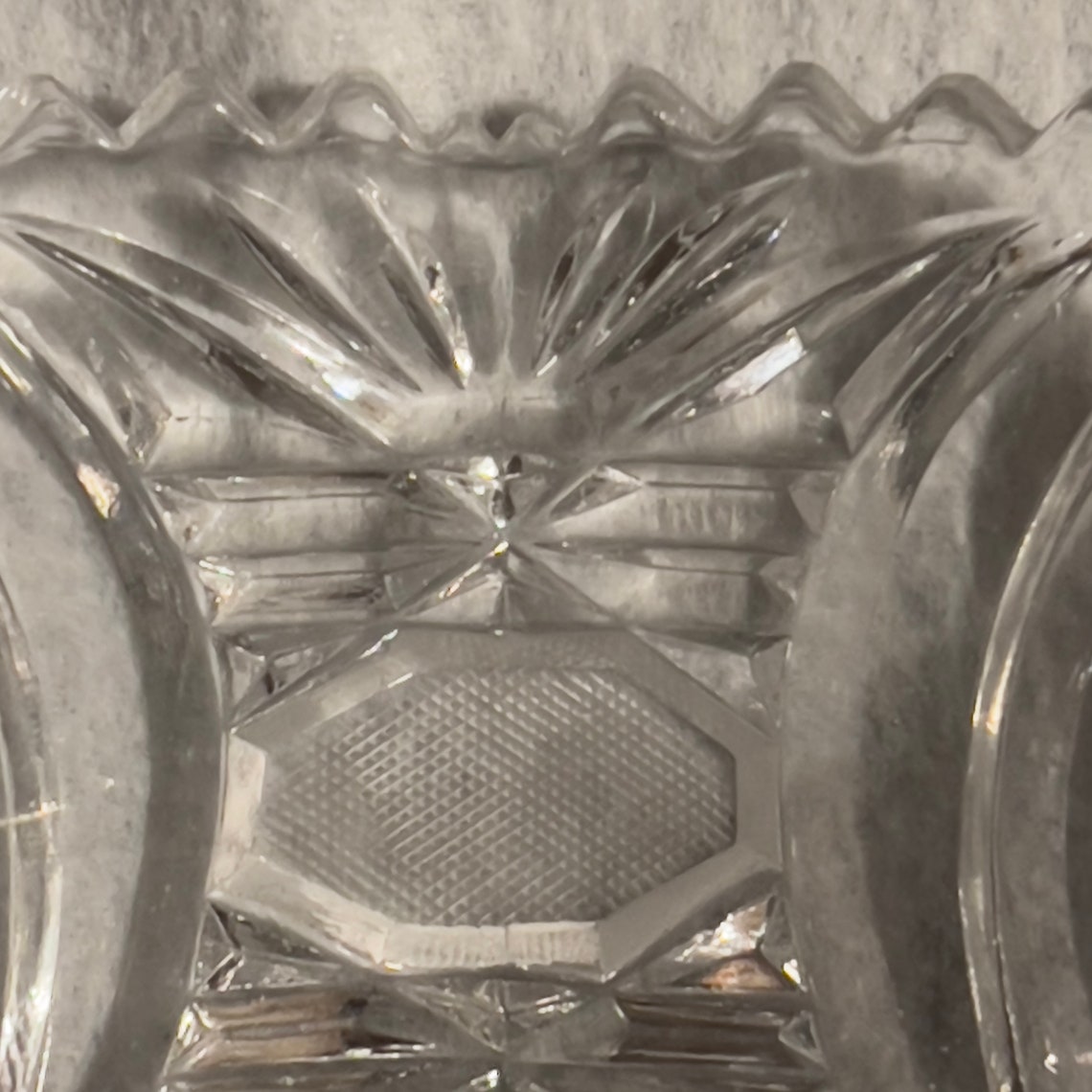 Imperlux Crystal Bowl Hobstar Pinwheel Star of David world's Finest ...