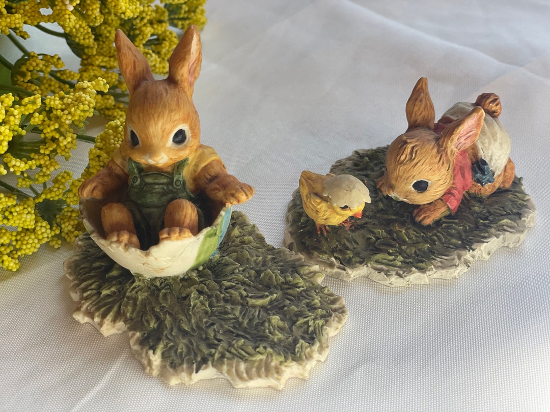 Enesco Bunny Figurines - Etsy